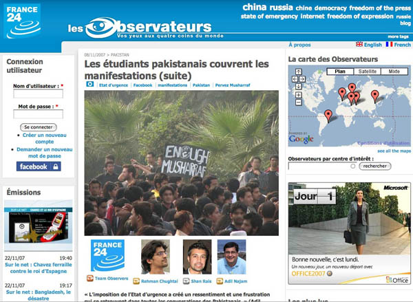 the Observers, les Observateurs, l'info sur une carte de France 24 – L ...